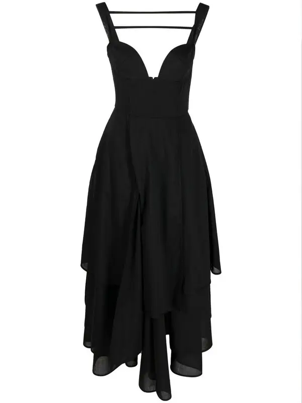 A.W.A.K.E. Mode Ruffled-hem Dress