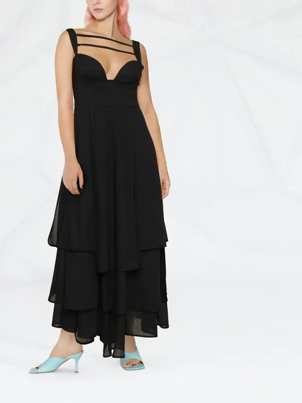 A.W.A.K.E. Mode Ruffled-hem Dress
