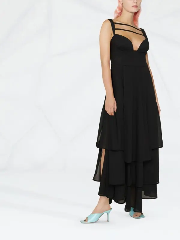 A.W.A.K.E. Mode Ruffled-hem Dress