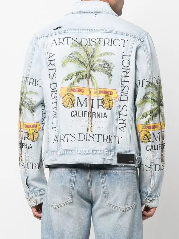 Amiri Graphic-print Denim Trucker Jacket