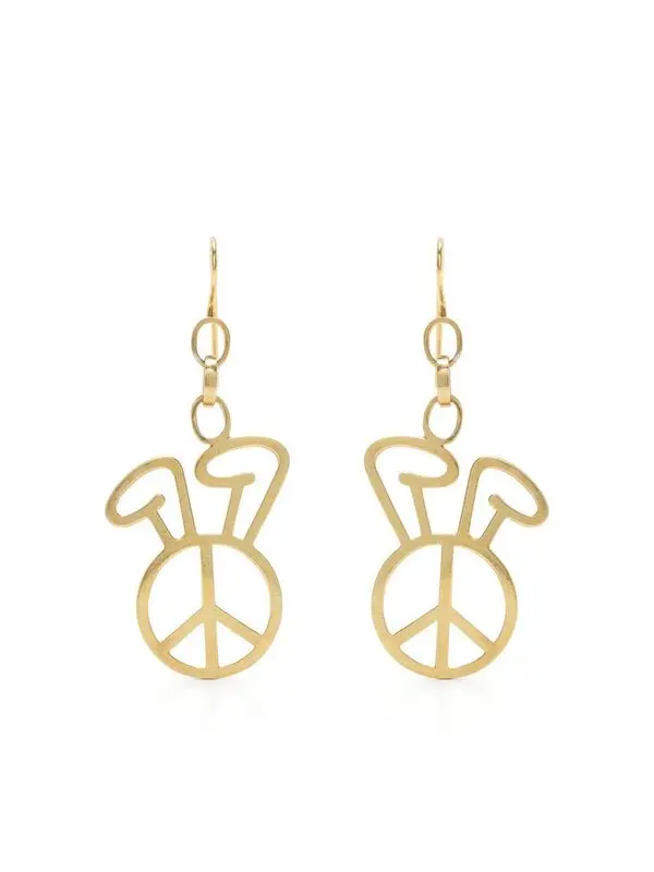 Natasha Zinko Peace-detail Earrings - Gold
