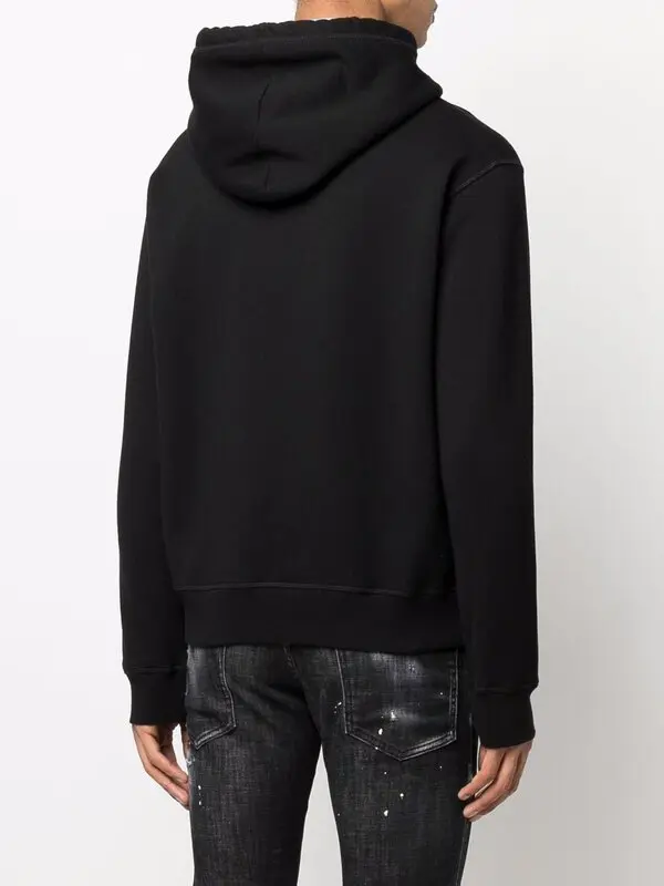 Dsquared2 Logo-print Cotton Hoodie - Black