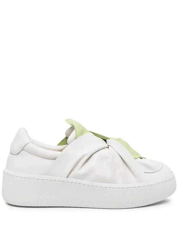 Ports 1961 Two-tone Knot-detail Loafers - White