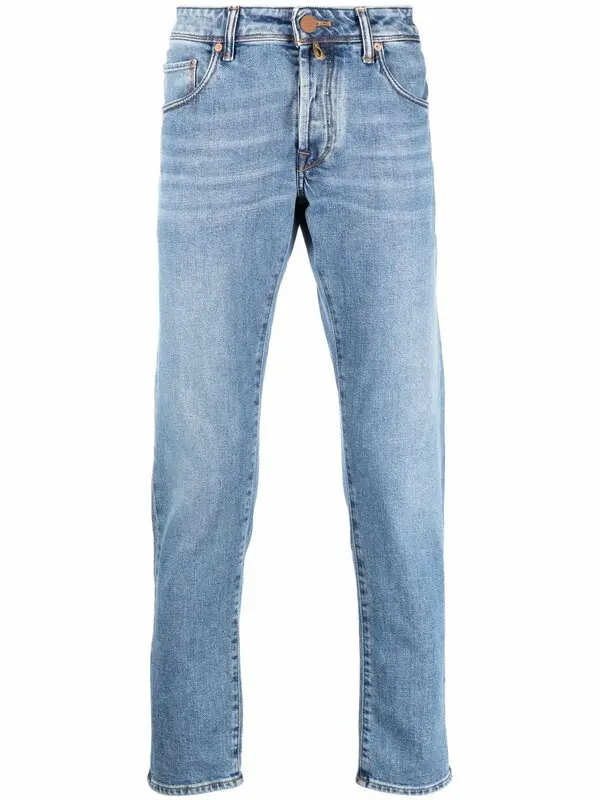 Incotex Mid-rise Straight-leg Jeans - Blue