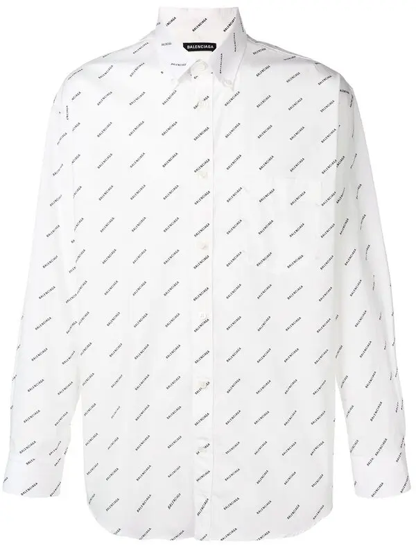 Balenciaga All-over Logo Shirt