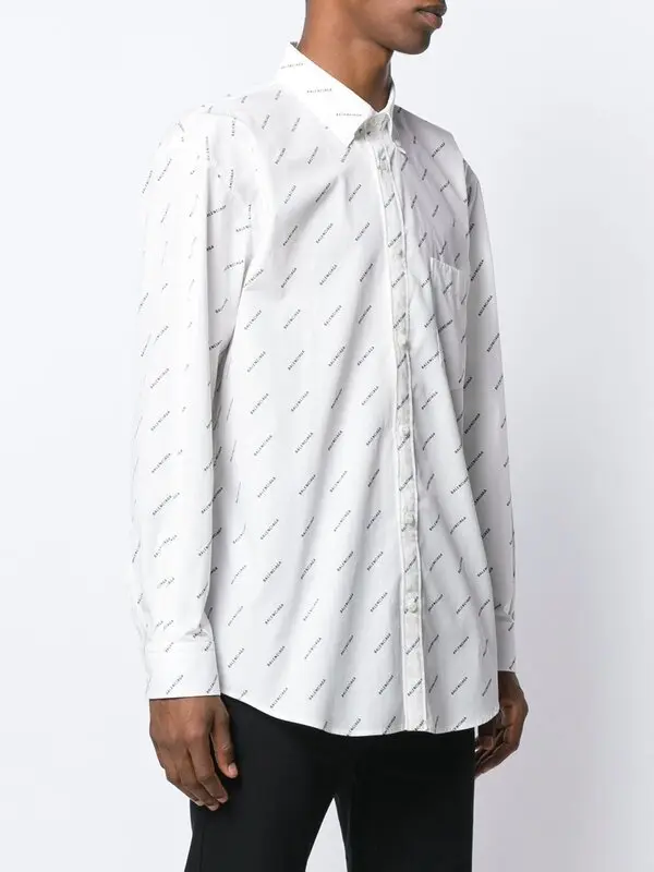 Balenciaga All-over Logo Shirt
