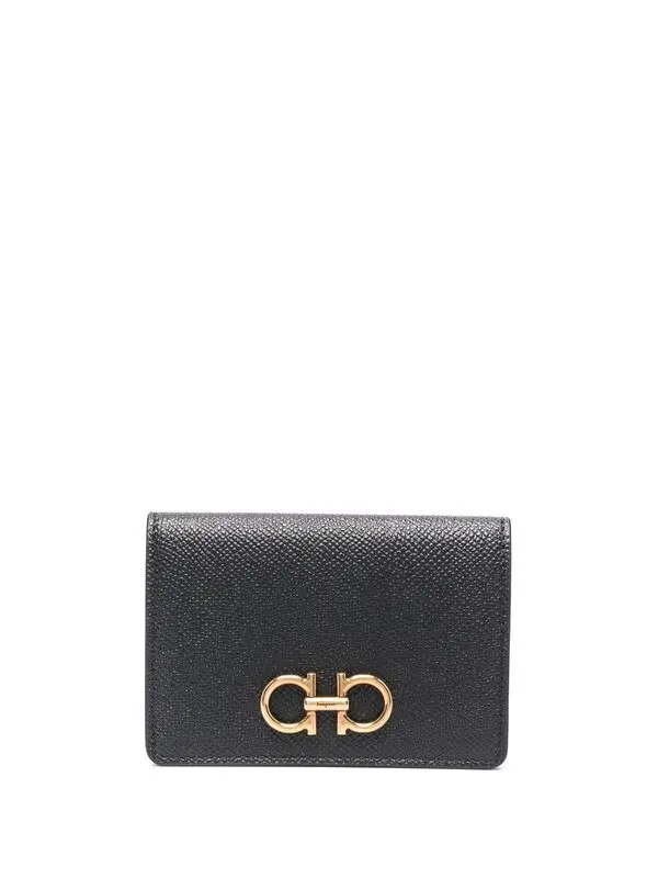 FERRAGAMO Logo-plaque Wallet - Black