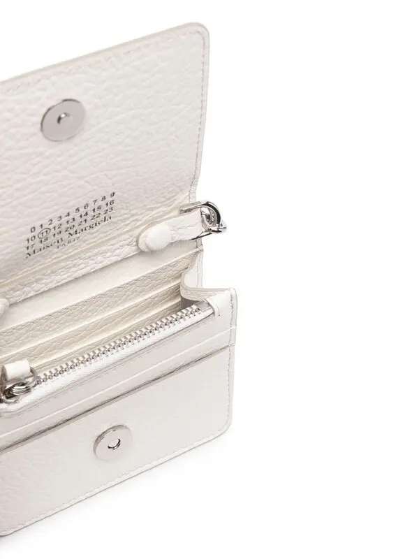 MAISON MARGIELA Four-stitch Leather Chain Wallet - White