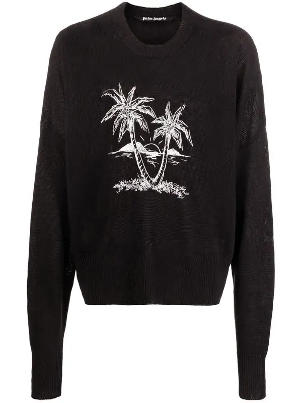 Palm Angels Palm Tree-print Jumper