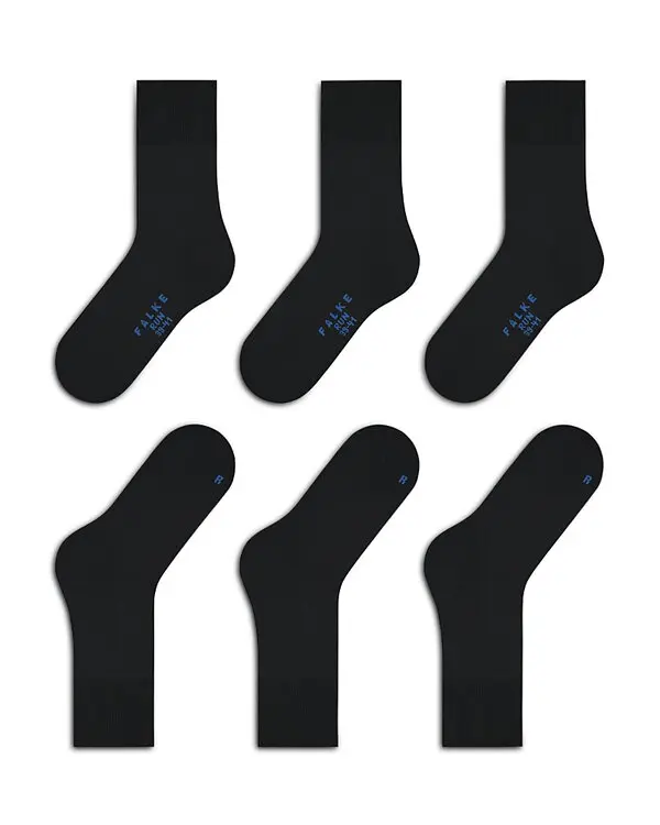 Falke Run Crew Socks Pack Of 3 - Black