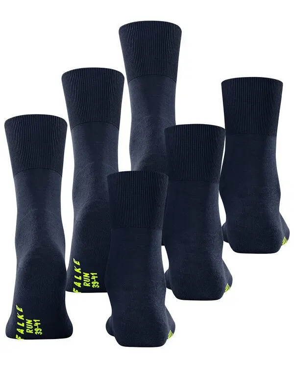 Falke Run Crew Socks Pack Of 3 - Marine