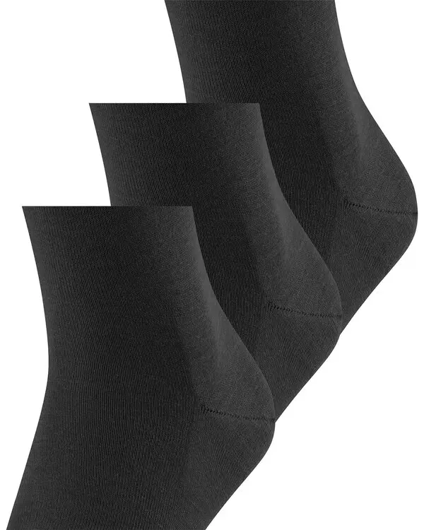 Falke Airport Wool Blend Crew Socks Pack Of 3 - Black