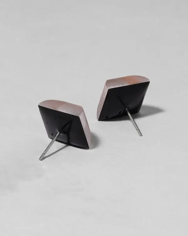 Alexis Bittar Pyramid Post Lucite Earring - Amber
