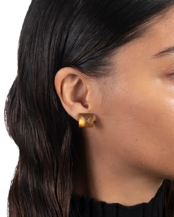 Alexis Bittar Pyramid Post Lucite Earring