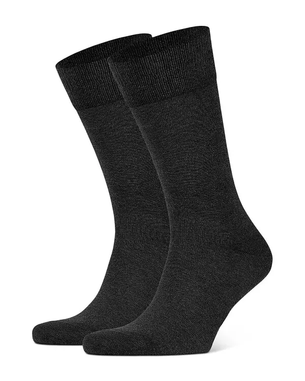 Falke Happy Crew Socks, Pack Of 2 - Anthracite Melange