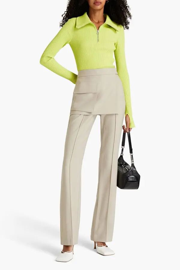 Helmut Lang Layered Twill Bootcut Pants