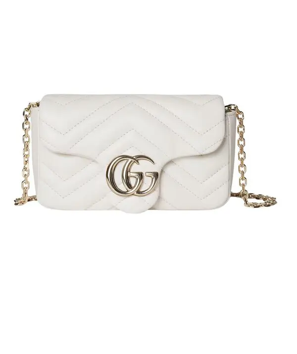 Gucci Gg Marmont Shoulder Bag - White