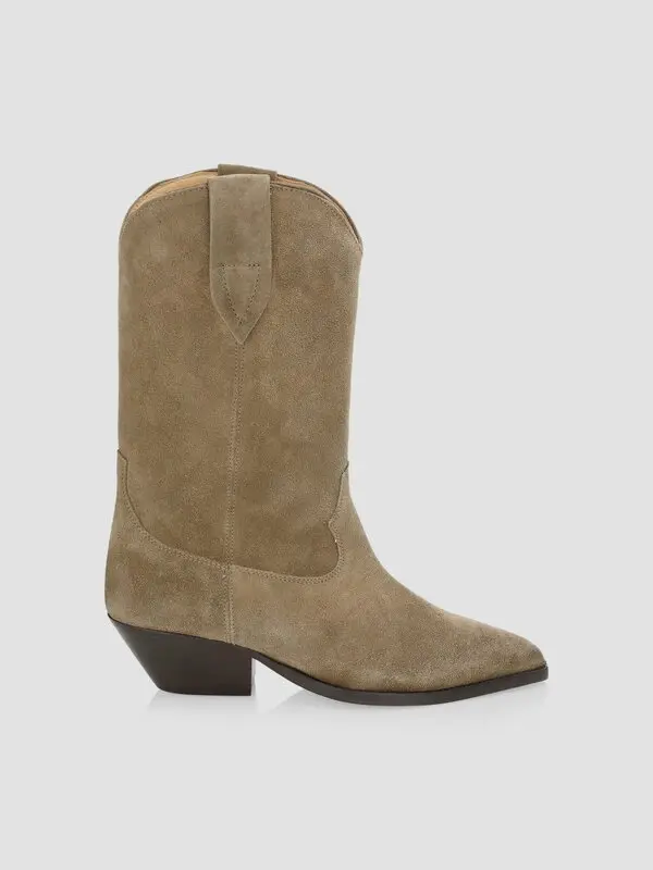 Isabel Marant Étoile Duerto 40mm Suede Western Boots - Taupe
