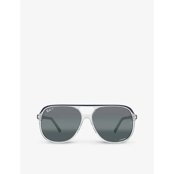 Ray-ban Rb2198 Bill Square Aviator Sunglasses - Blue