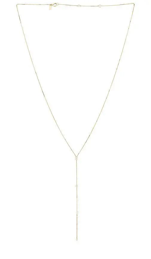 Ef Collection Diamond Callae Lariat Necklace - Yellow Gold