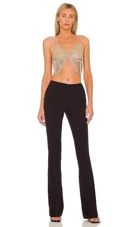 8 Other Reasons Fringe Bra Top In Metallic