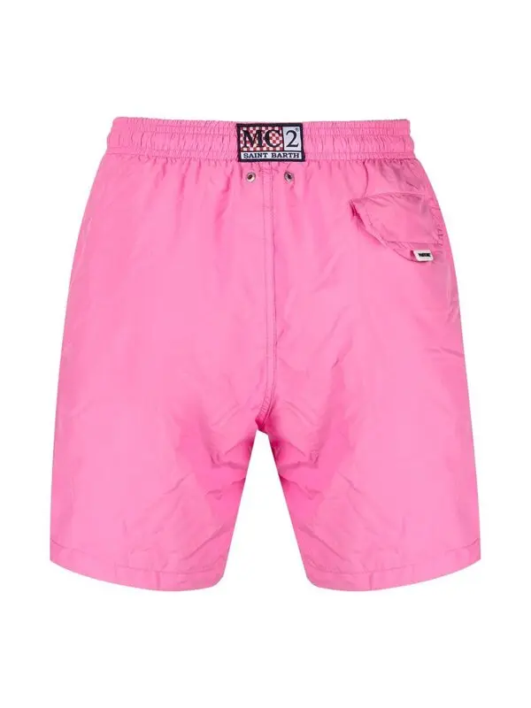 MC2 SAINT BARTH Drawstring-waist Swim Shorts - Pink