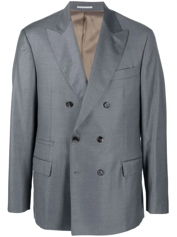 Brunello Cucinelli Double-breasted Wool Blazer