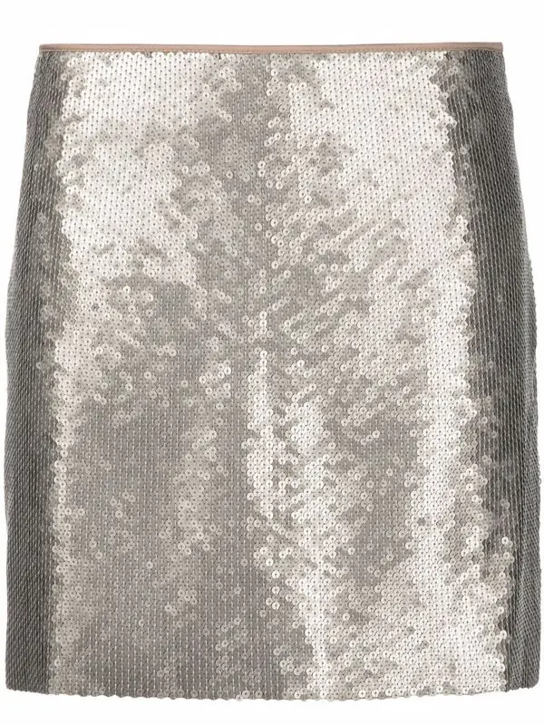 Brunello Cucinelli Sequin-embellished Mini Skirt