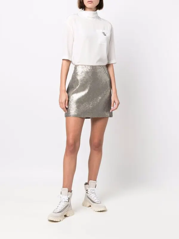 Brunello Cucinelli Sequin-embellished Mini Skirt