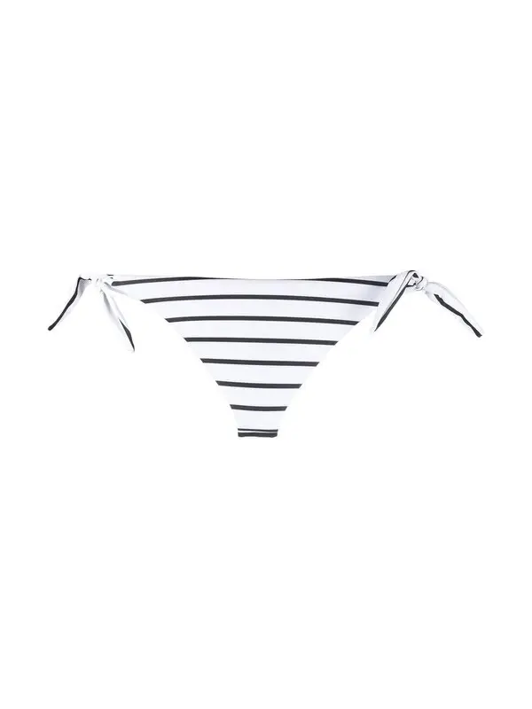 Karl Lagerfeld Striped Logo-print Bikini Bottom