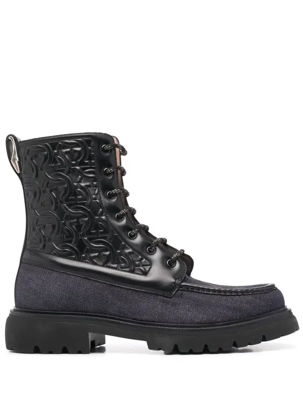 FERRAGAMO Gancini Biker Boots