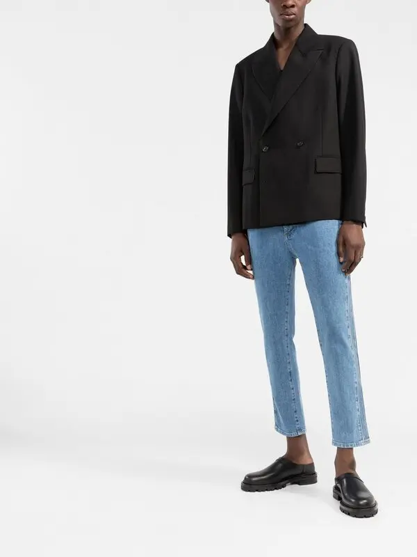 Balmain Embossed Logo Cropped Jeans