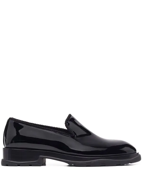 Alexander McQueen High-shine Round-toe Loafers