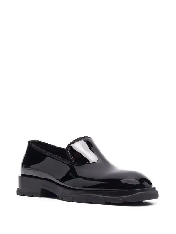 Alexander McQueen High-shine Round-toe Loafers