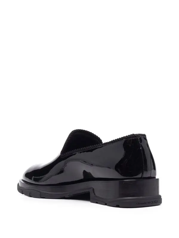 Alexander McQueen High-shine Round-toe Loafers
