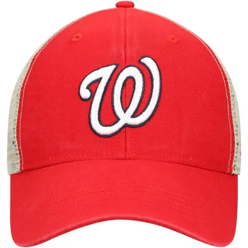'47 Natural Washington Nationals Flagship Washed Mvp Trucker Snapback Hat