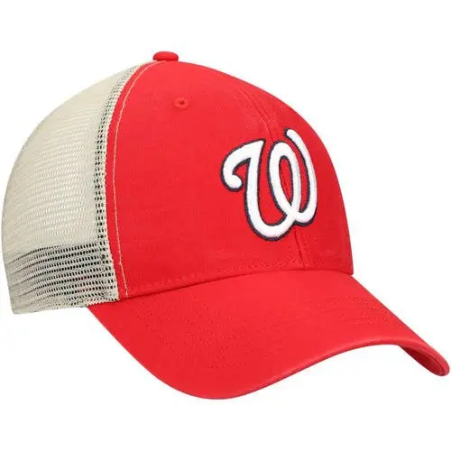 '47 Natural Washington Nationals Flagship Washed Mvp Trucker Snapback Hat