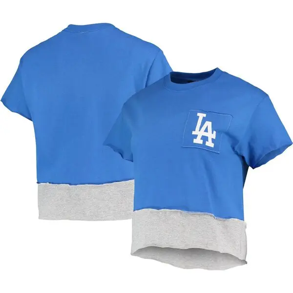 REFRIED APPAREL Los Angeles Dodgers Cropped T-shirt - Royal