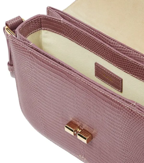 A.p.c. Grace Small Croc-effect Leather Shoulder Bag
