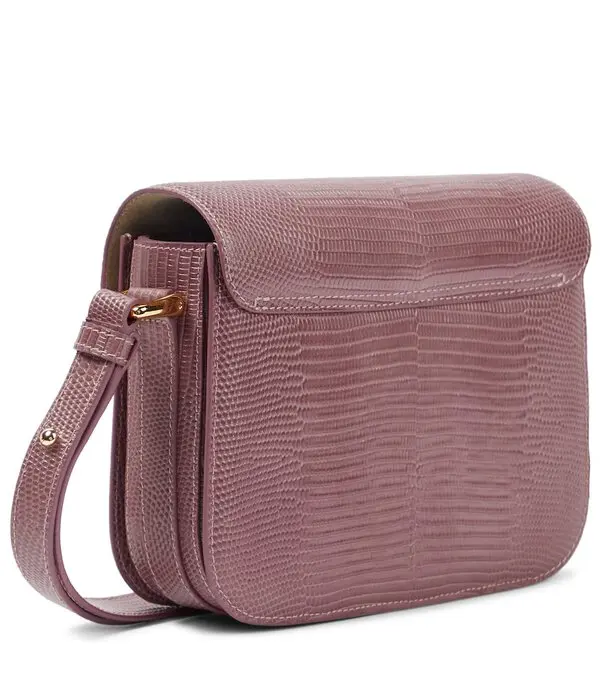 A.p.c. Grace Small Croc-effect Leather Shoulder Bag