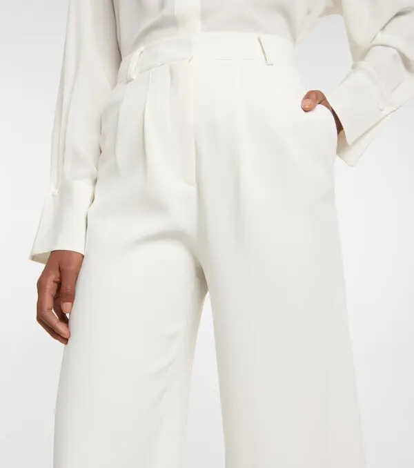 Etro Pleated High-rise Cropped Trousers
