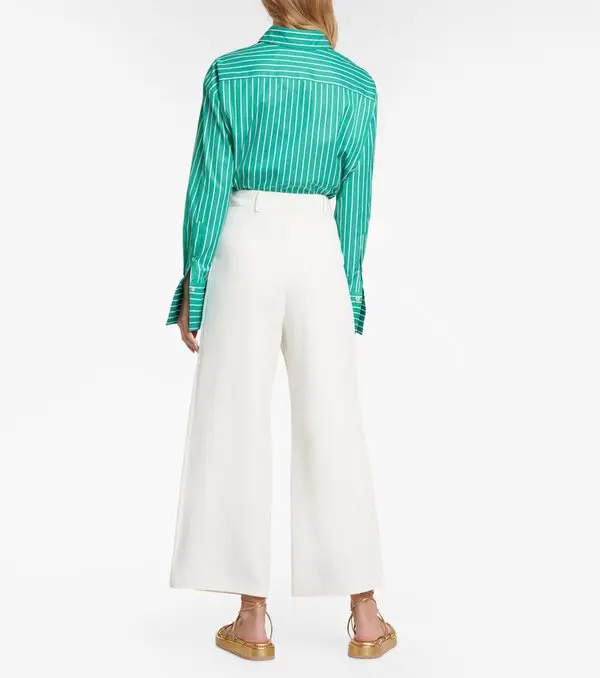Etro Pleated High-rise Cropped Trousers
