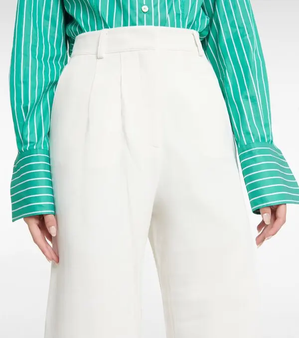 Etro Pleated High-rise Cropped Trousers