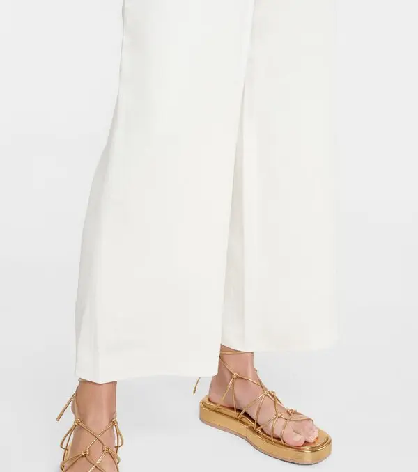 Etro Pleated High-rise Cropped Trousers