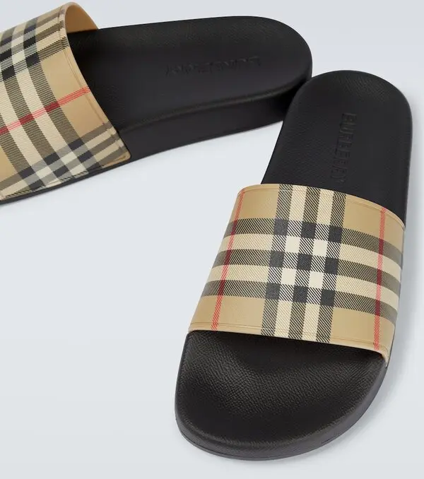 Burberry Vintage Check Slides - Neutrals