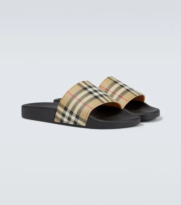Burberry Vintage Check Slides - Neutrals