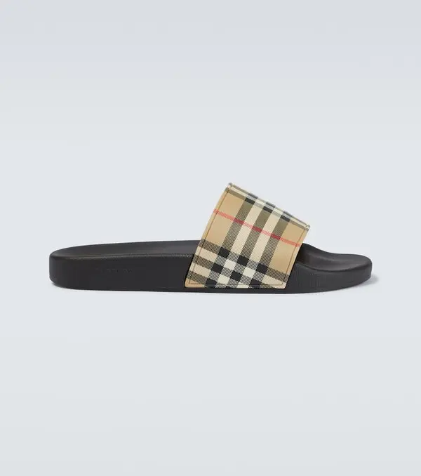 Burberry Vintage Check Slides - Neutrals