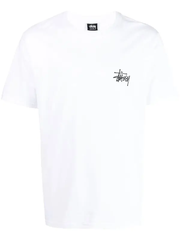 StÜssy Logo Print T-shirt - White