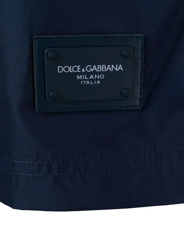 Dolce & Gabbana Logo-patch Swim Shorts - Blue