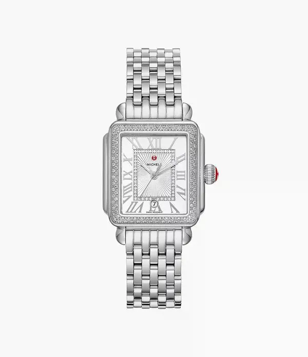 Michele Deco Madison Mid Diamond Watch - Silver